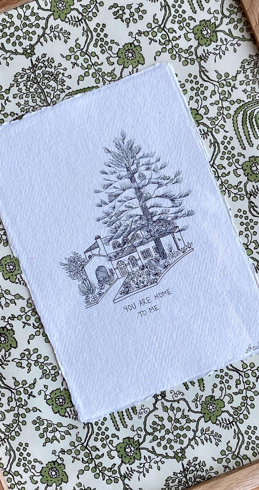 Custom House Drawing | Gifts for Parents or Family | Paper Mount and ...
