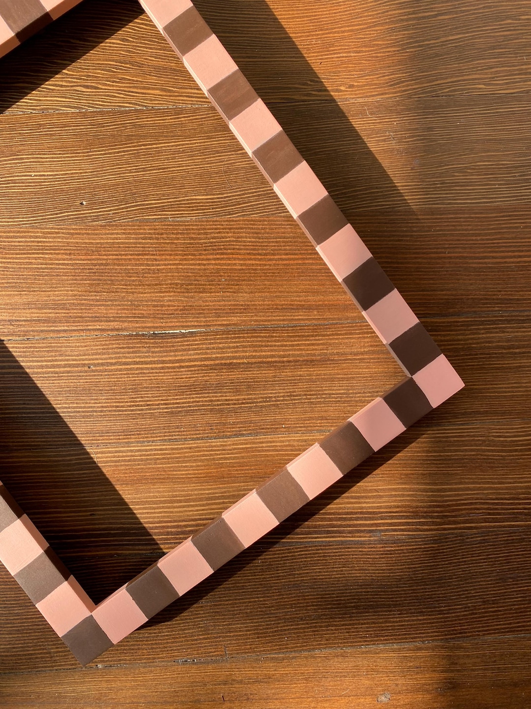 Hand Painted Pink and Brown Striped Picture Frame - Etsy