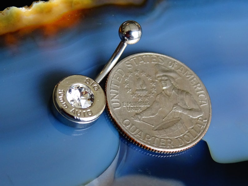 Bullet navel ring belly button ring | Etsy