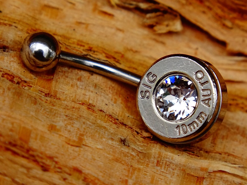 Bullet navel ring belly button ring | Etsy