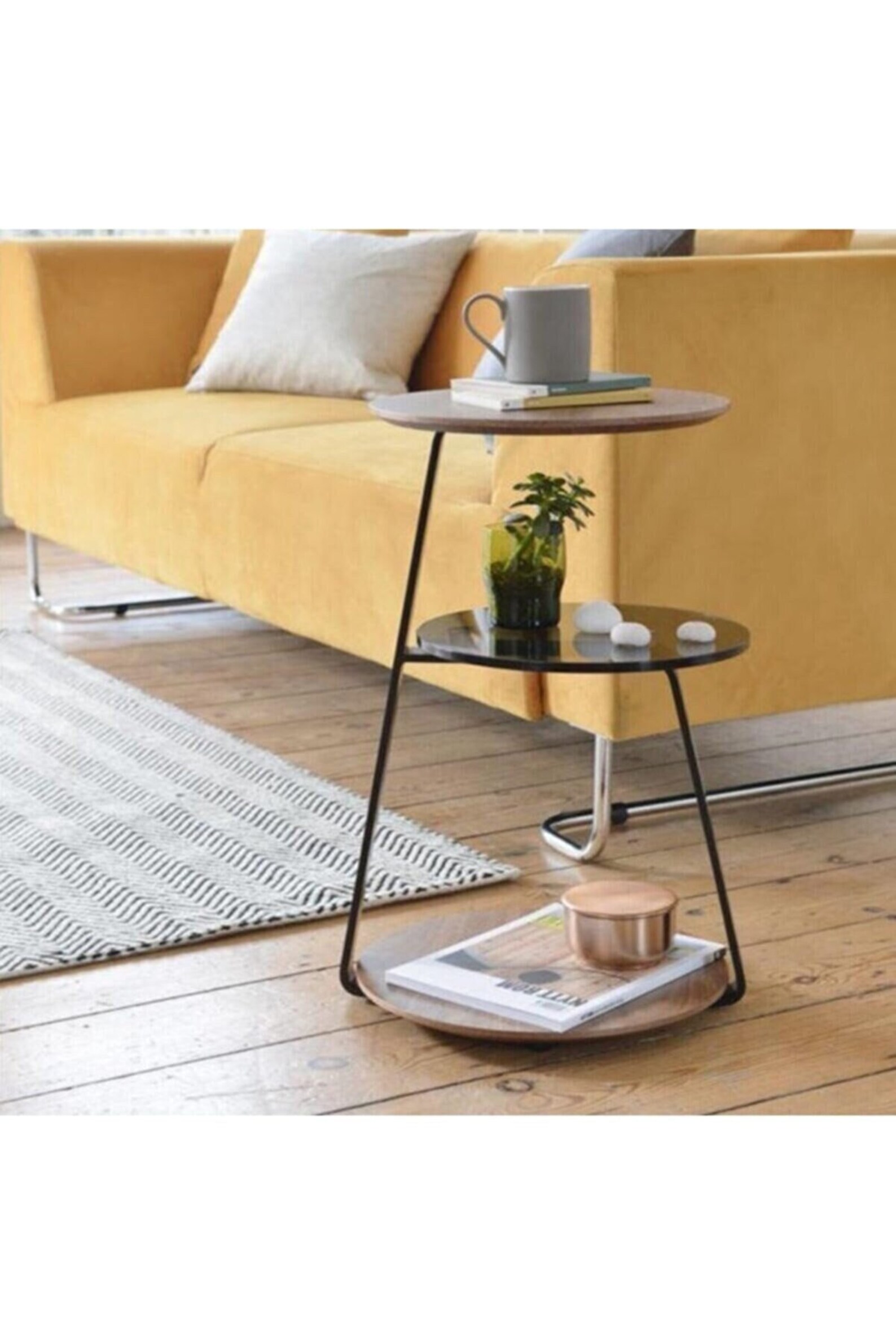 Side Table, Metal and Wood, Vintage Design - Etsy