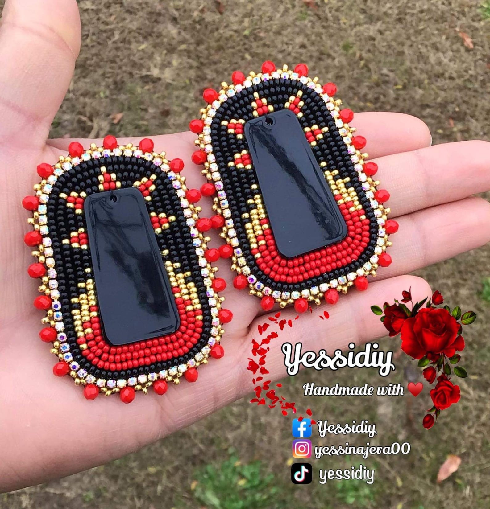 Handmade Beaded Earrings - Etsy