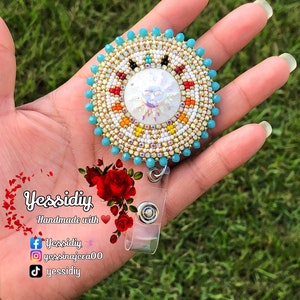 Handmade Beaded Popsocket, Earrings, and ID Badge - Etsy