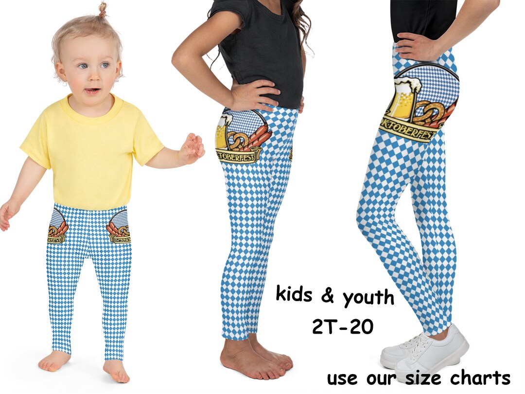 Oktoberfest Kids Leggings Bavarian Flag Children Spandex Pants Beer ...