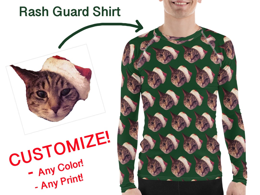 Custom Christmas Rash Guard Shirt Men Gift Surfing Personalized ...