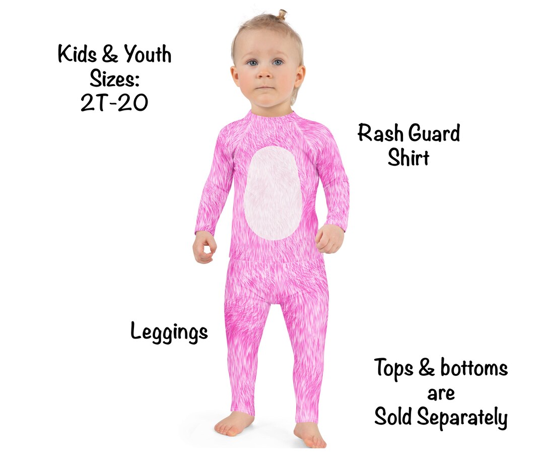 Pink Furry Animal Print Kids Costume Children Activewear Cosplay ...