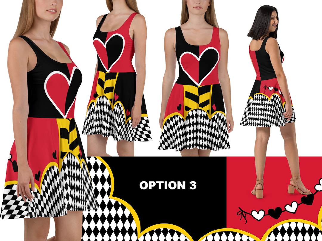 Queen of Hearts Dress Woman Cosplay Villain Running Halloween Marathon ...