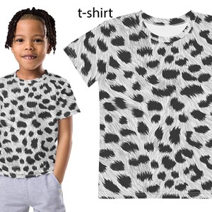 Snow Leopard Furry Print Kids Costume Leggings Animal Cosplay Spandex ...