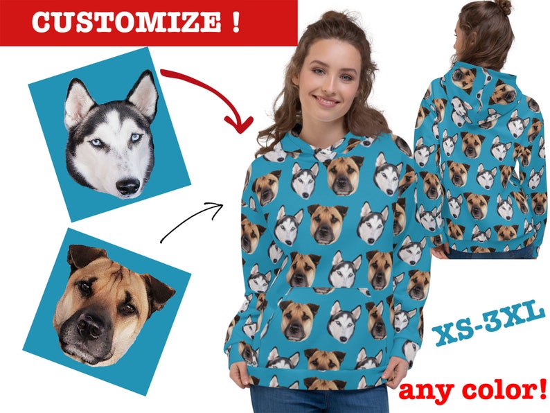 Custom Hoodie Adults Gift Photo Personalized Men Women | Etsy