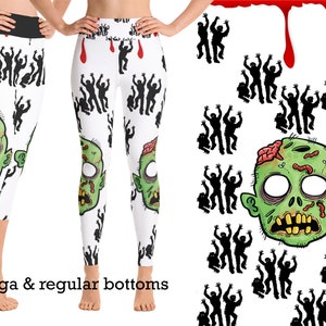 Zombie Halloween Athletic Outfit Women Leggings Costume Sports Bra ...