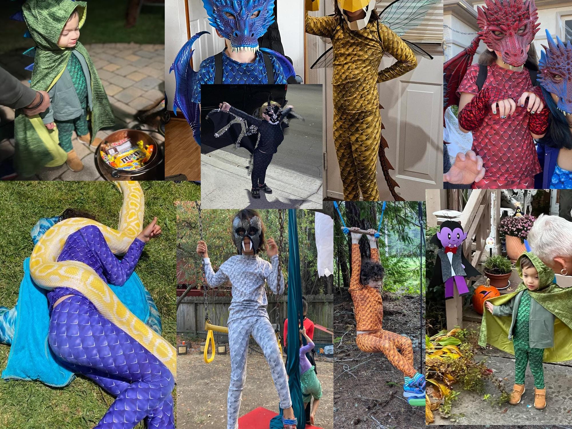 Purple Dragon Kids Costume Athletic Halloween Scales Cosplay Toddler ...