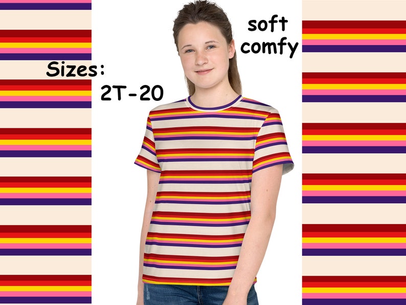 Max Stranger Things Striped T-shirt Girl Top Halloween Costume - Etsy UK