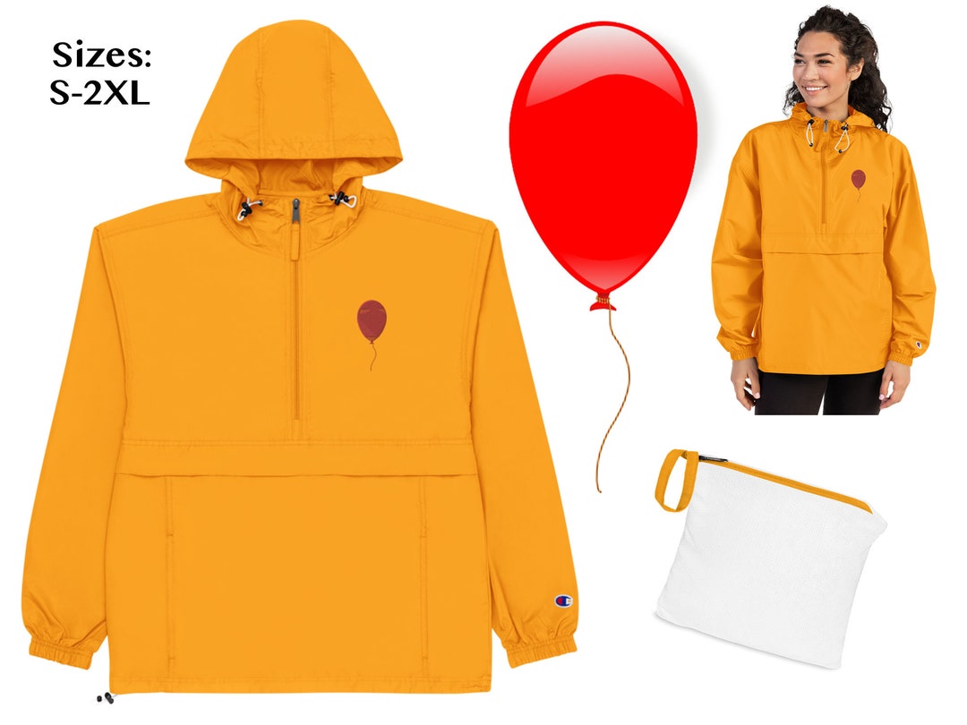 George Yellow Raincoat Red Balloon Embroidery Horror Movie Jacket ...