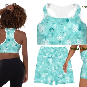 Elsa Frozen Running Workout Outfit Yoga Leggings Women Costume Princess ...