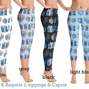 Hanukkah Workout Leggings Women Pants Jewish Festival Fitness Running ...