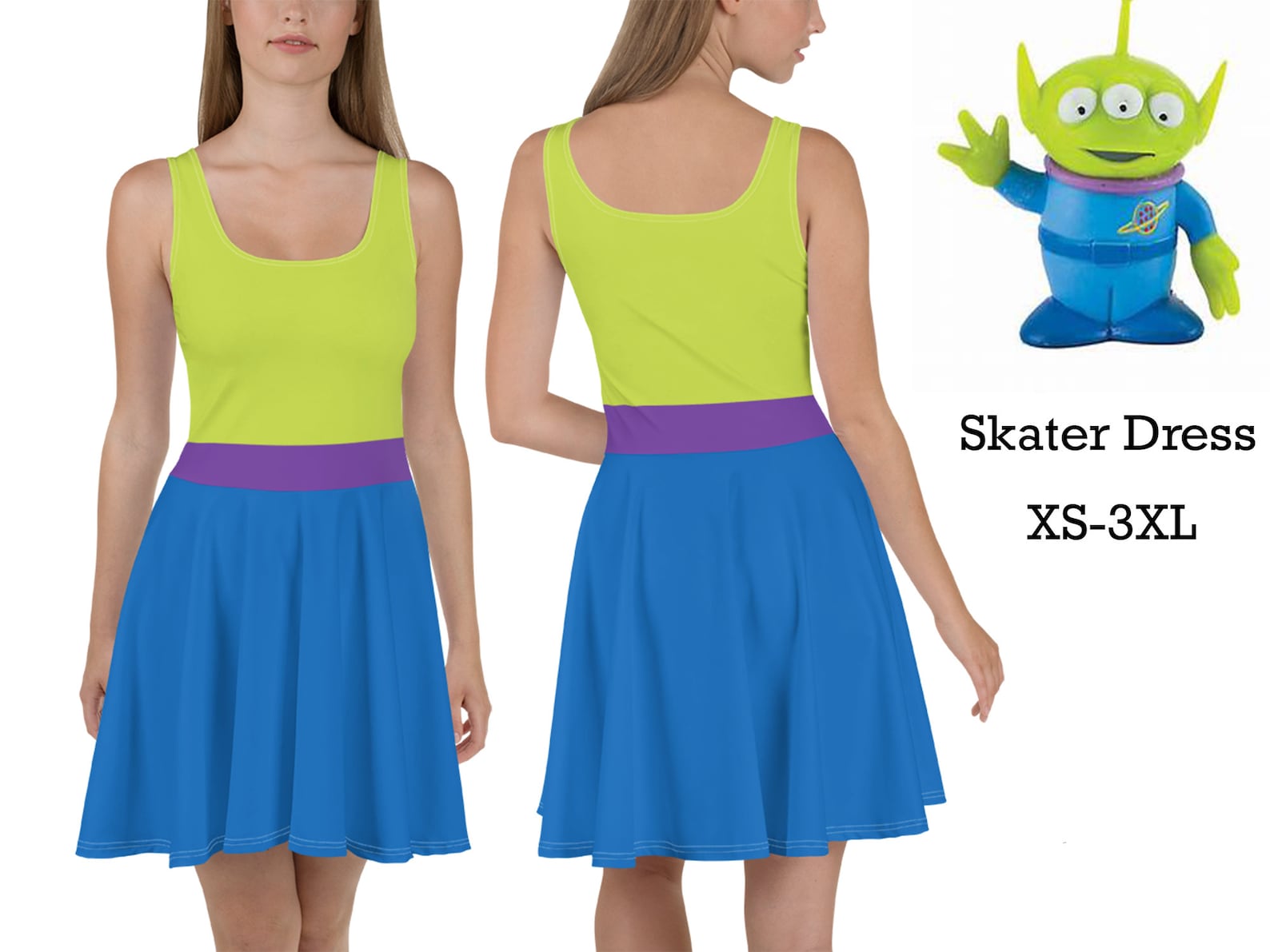 Alien Toy Story Dress Women Costume Halloween Cosplay Blue - Etsy