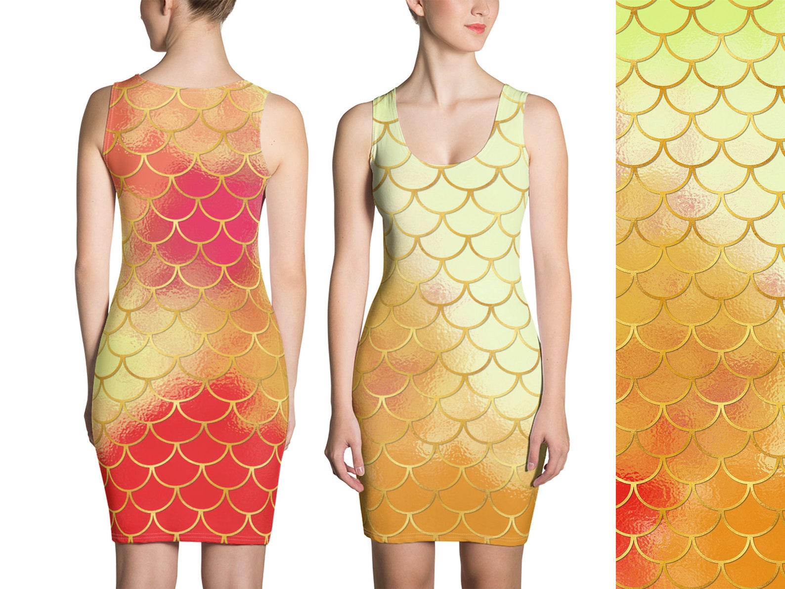 Goldfish Fish Fitted Dress Women Cosplay Mermaid Skin Animal - Etsy