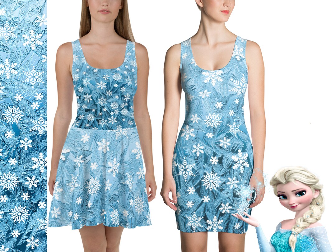 Elsa Frozen Skater Dress Women Christmas Snowflakes Princess - Etsy Canada