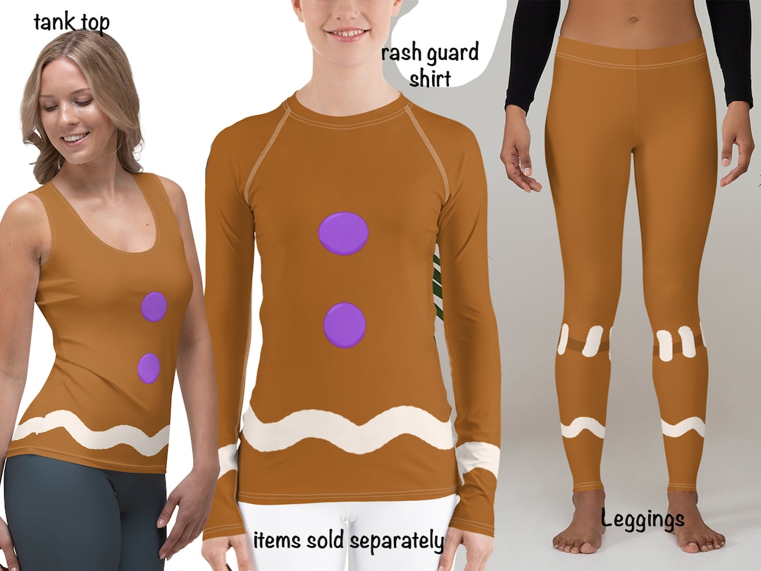 Gingerbread Man Women Gingyy Athletic Costume Christmas Cosplay Workout ...