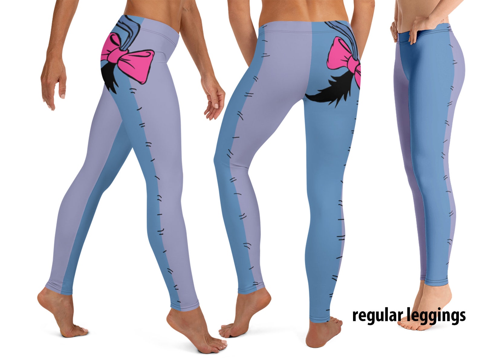 Eeyore Donkey Workout Leggings Woman Halloween Running Costume Athletic ...