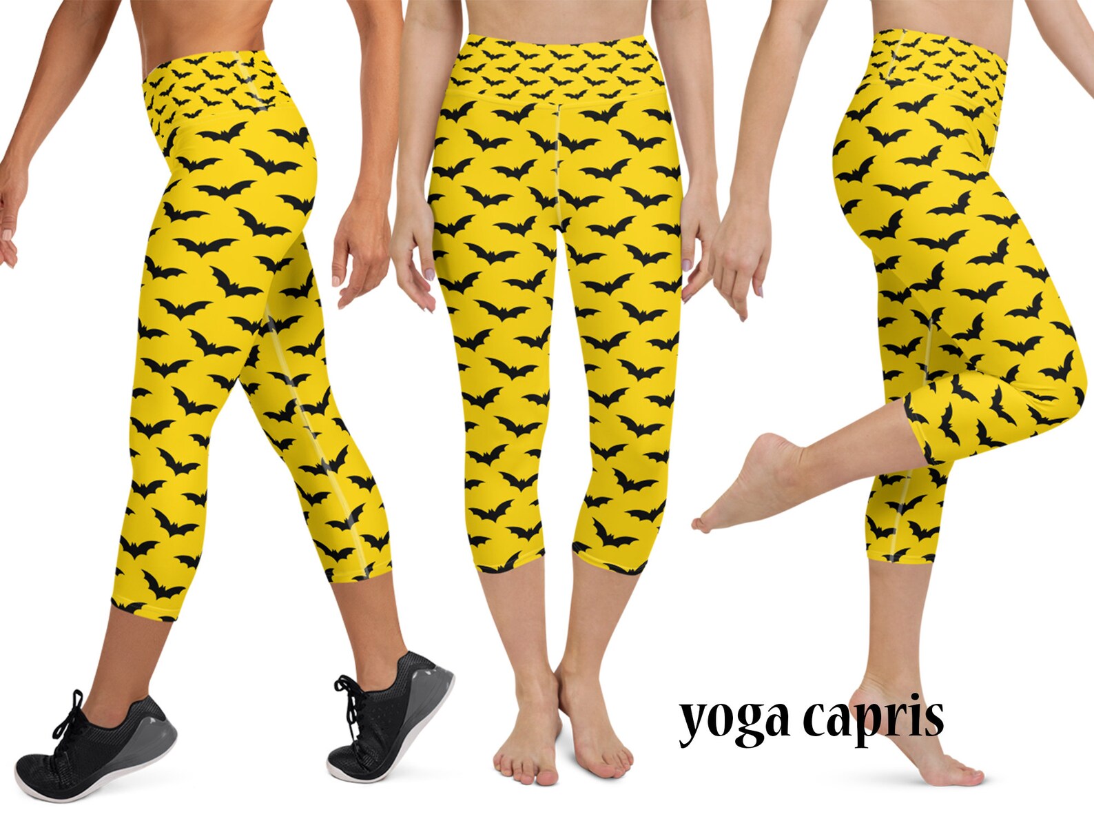 Witch Black Bats Workout Leggings Halloween Women Red Cosplay - Etsy