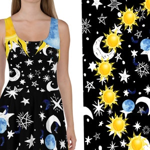 Stargazer Skater Dress Astronomer Costume Halloween Stars Day Night Sun ...