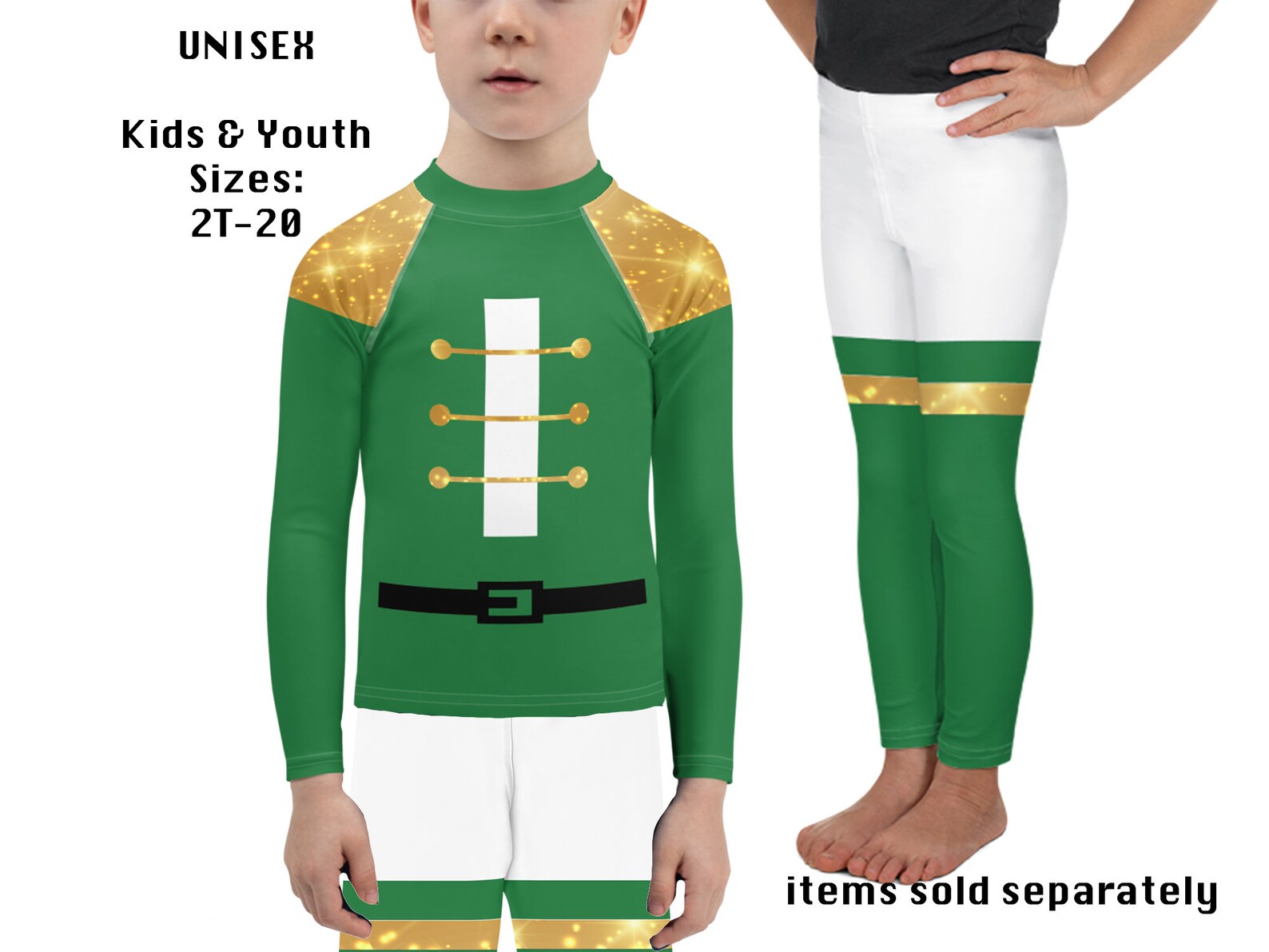 Christmas Toy Soldier Nut Cracker Costume Kids Athletic Leggings Pants ...