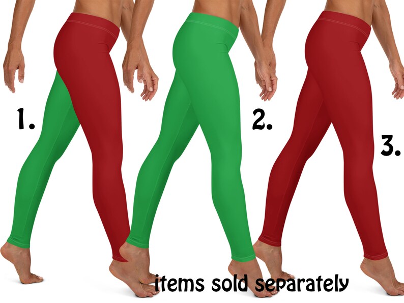 Elf Athletic Yoga Leggings Women Christmas Running Costume Cosplay ...