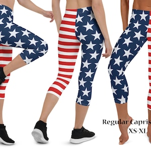 4th of July Workout Leggings Sports Bra American Flag Women's Yoga ...