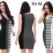Piano Keyboard Fitted Dress Women Unique Musical Pianist Gift Striped ...