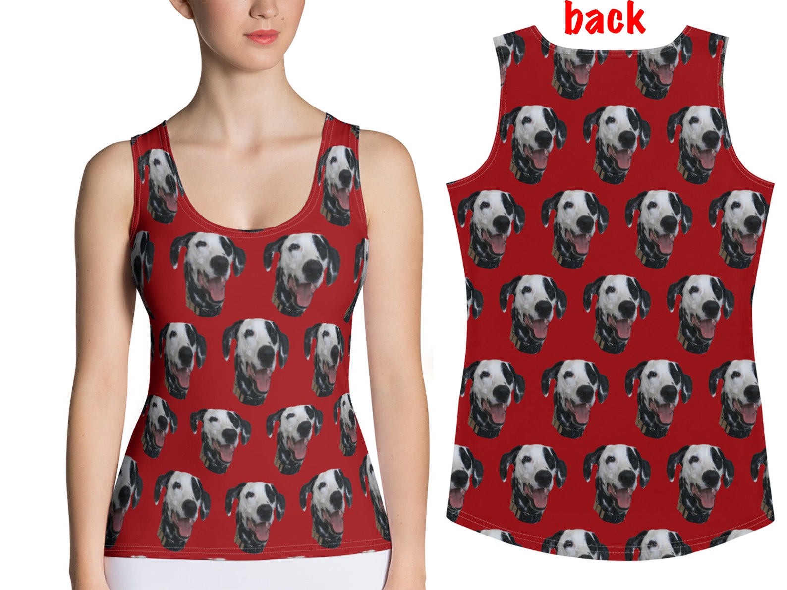 Custom Photo Tank Top Women Dog Gift Shirt Personalized Spandex Gift ...