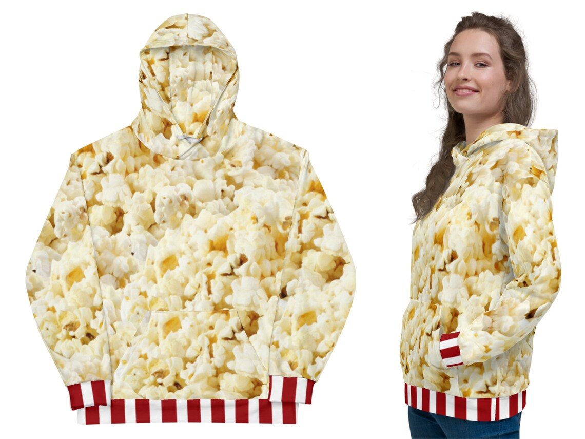 Popcorn Hoodie Unisex Cosplay Box Treat Halloween Costume - Etsy