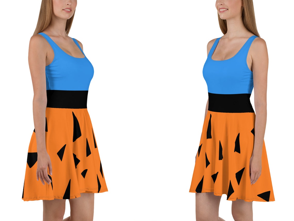 Fred Flintstone Skater Dress Women Halloween Cosplay Costume | Etsy