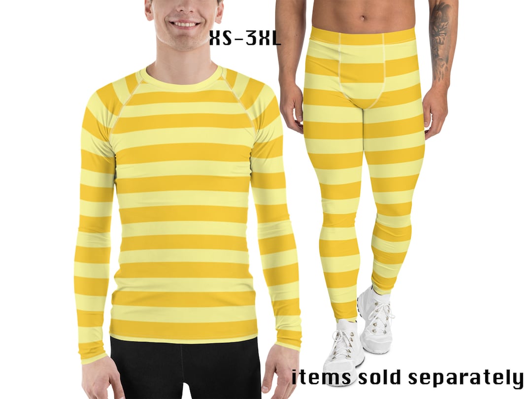 Yellow Striped Elf Buddy Athletic Pants Costume Men Christmas Cosplay ...