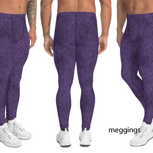 Purple Monster Furry Print Animal Bull Costume Activewear Man Halloween ...
