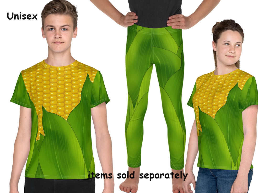 Corn Cob Kids Halloween Costume Cosplay T-shirt Children Spandex ...