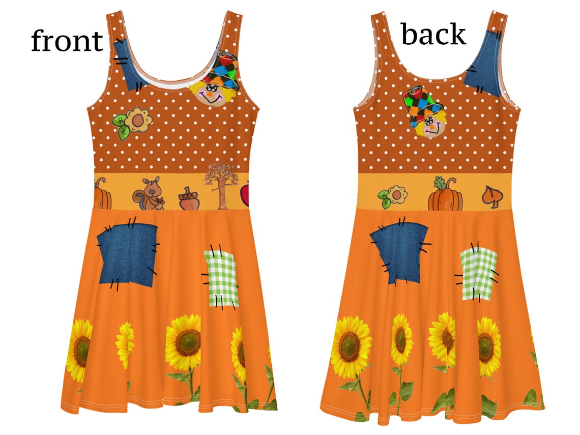 Thanksgiving Dress Woman Fall Scarecrow Halloween Spandex Autumn ...