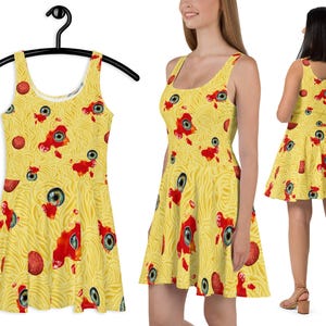 Spooky Spaghetti Halloween Dress Costume Woman Pasta Cosplay Spandex ...