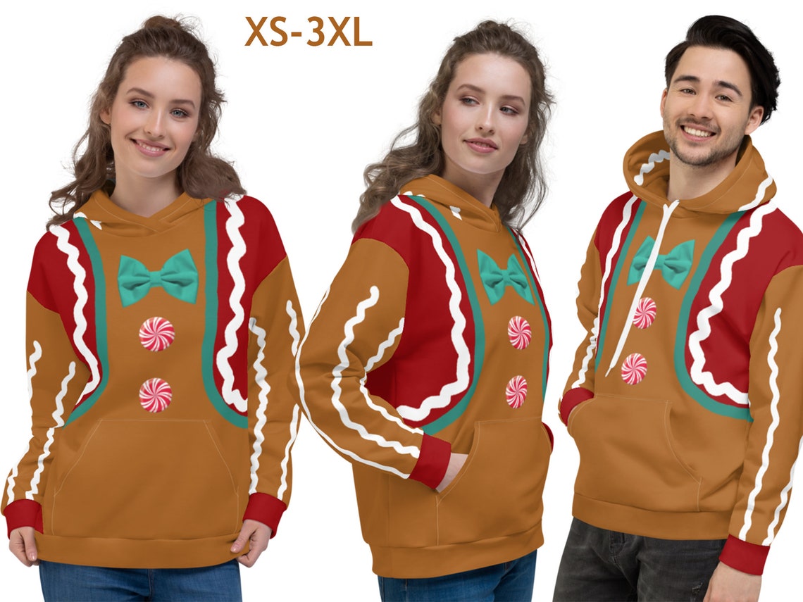 Christmas Hoodie Gingerbread Man Ugly Cookie Unisex Gingerman Shirt ...