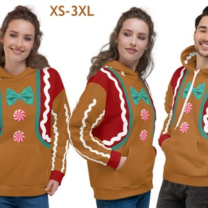 Christmas Hoodie Gingerbread Man Ugly Cookie Unisex Gingerman Shirt ...