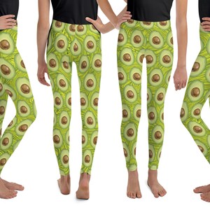 Avocado Leggings Kids Halloween Costume Spandex Pants Avos Teens ...