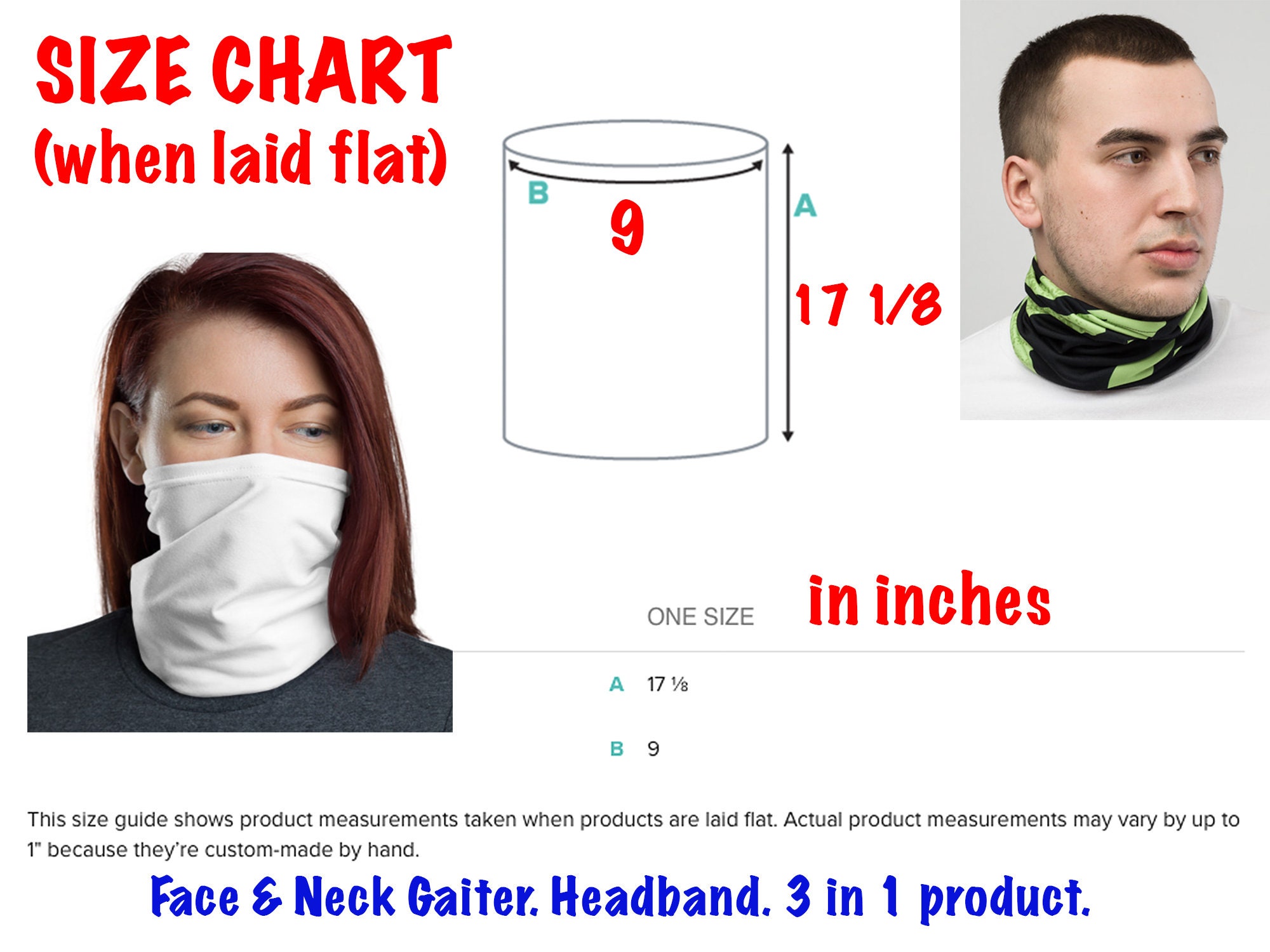 Personalized Neck Gaiter Custom Face Cover Mask Dog Shield Athletic ...
