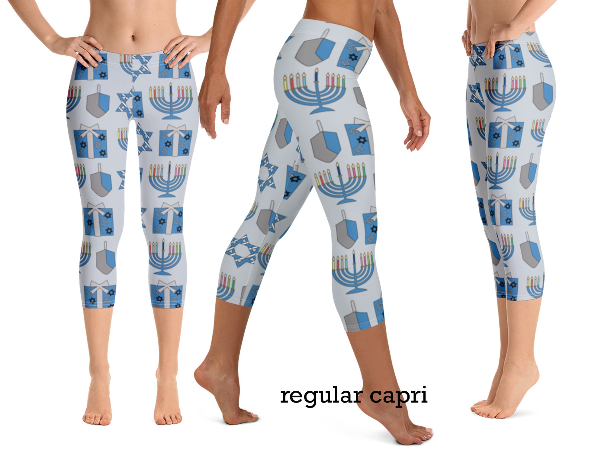 Hanukkah Workout Leggings Women Pants Jewish Festival Fitness Running ...