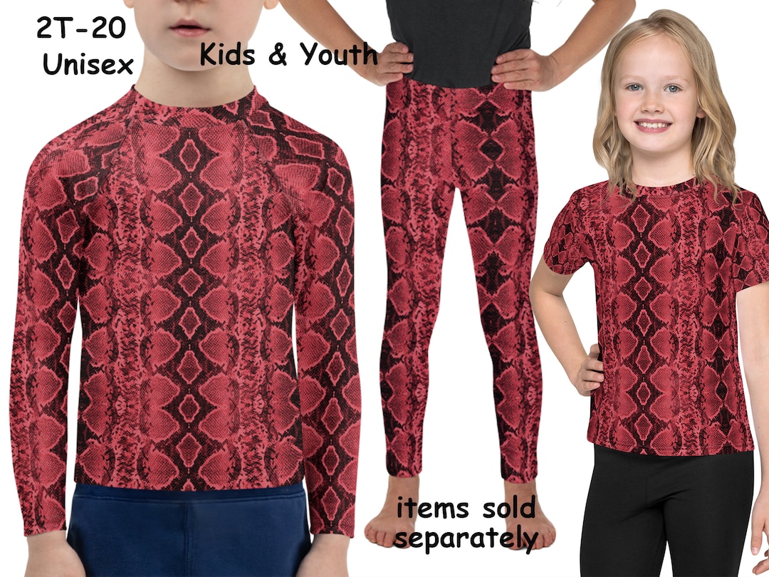 Red Snake Animal Print Kids Costume Halloween Skin Scales Pattern ...