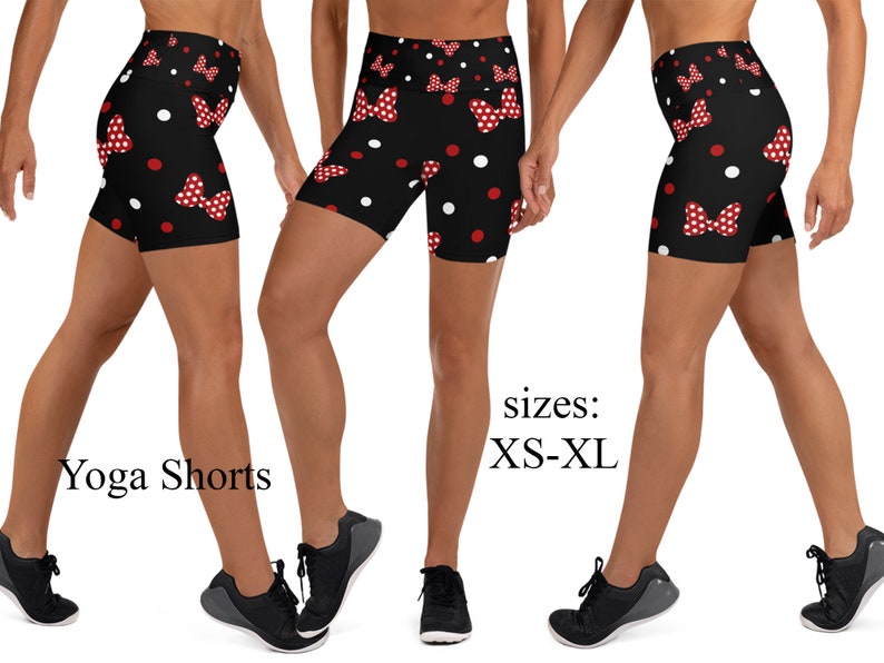 Minnie Sports Bra Women Workout Bows Yoga Shorts Athletic | Etsy