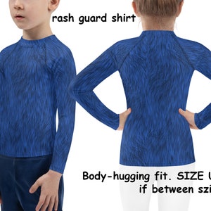 Blue Furry Animal Print Costume Kids Spandex Halloween Cosplay Leggings ...