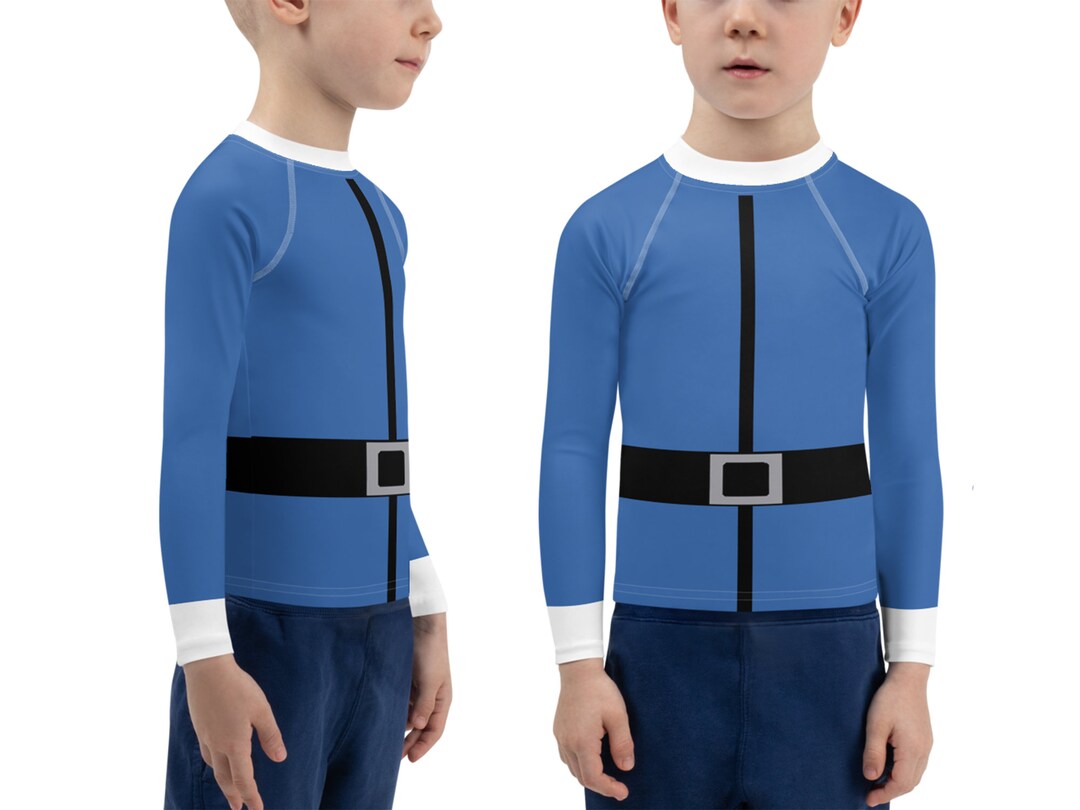 Hermey Elf Kids Top Christmas Shirt Blue Cosplay Rash Guard T-shirt ...