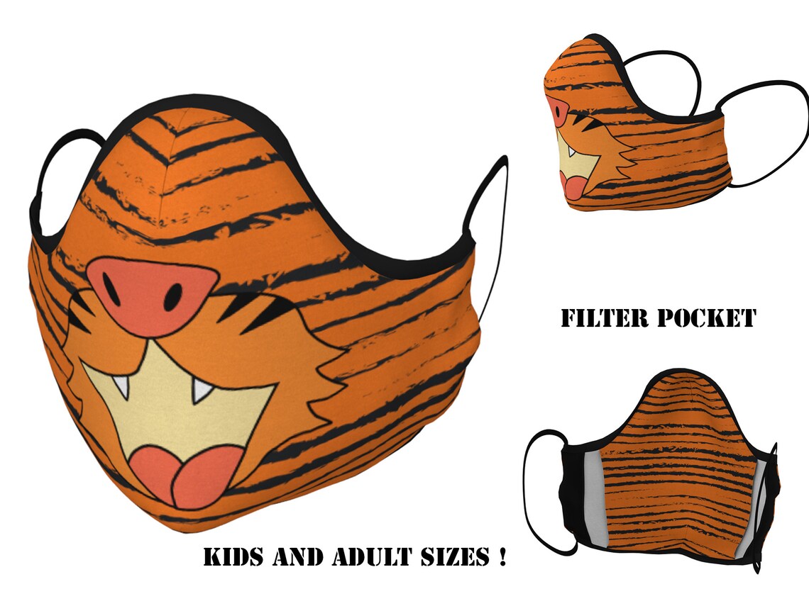 Tigger Face Mask Striped Halloween Kids Adults Cosplay Tiger | Etsy