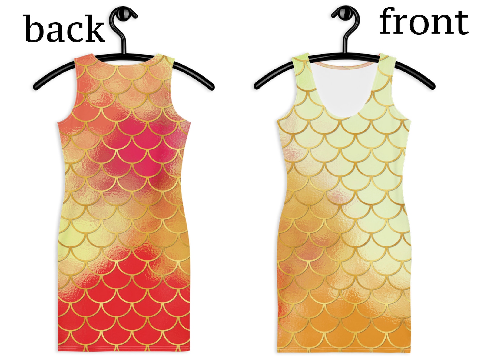 Goldfish Fish Fitted Dress Women Cosplay Mermaid Skin Animal - Etsy