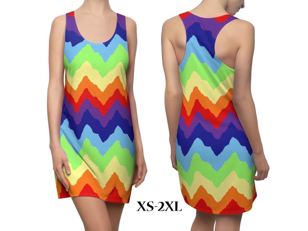 Rainbow Racerback Summer Dress Women Pride LGBT Breathable Colorful Gay ...